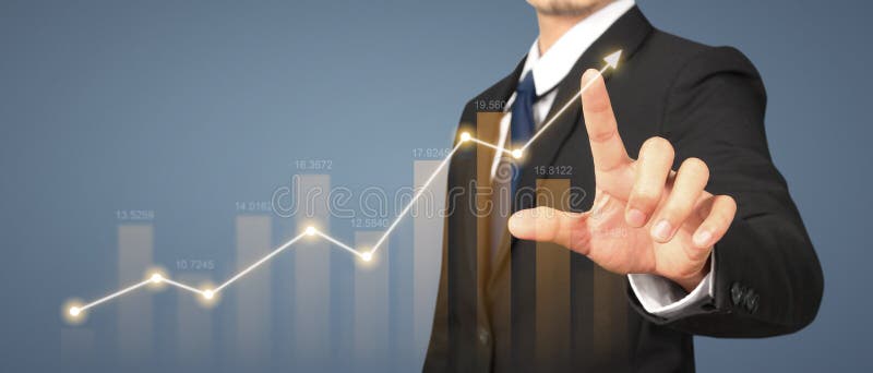 Businessman Plan Graph Growth and Increase of Chart Stock Image - Image ...