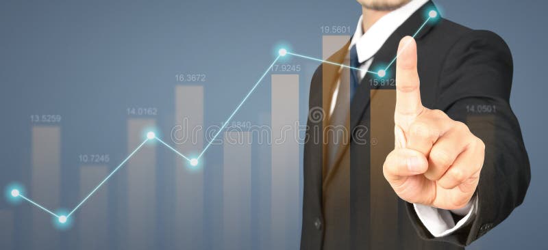 Businessman Plan Graph Growth and Increase of Chart Stock Image - Image ...