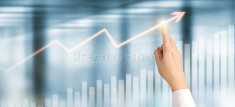 Businessman Plan Graph Growth Increase of Chart Positive Indicators in ...
