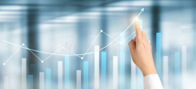 Businessman Plan Graph Growth Increase of Chart Positive Indicators in ...