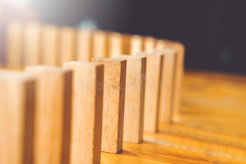 Businessman Plan and Strategy in Business Domino Effect Problem Stock ...