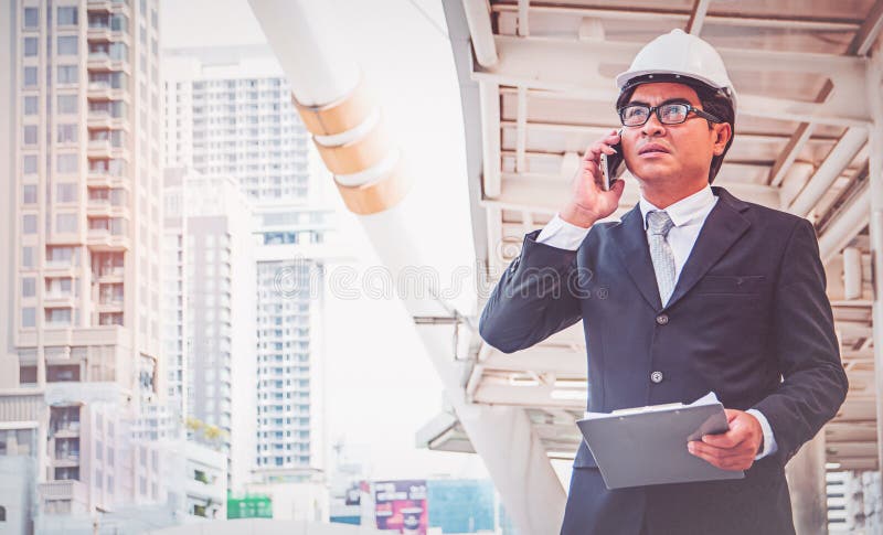 Businessman Planning Construction Project Stock Image - Image of ...
