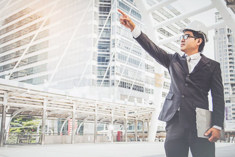 Businessman Planning Construction Project Stock Photo - Image of ...