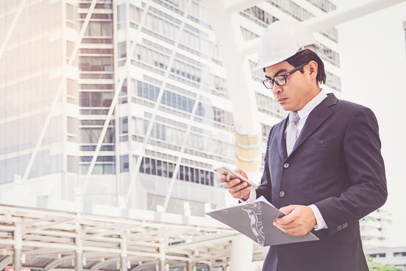 Businessman Planning Construction Project Stock Photo - Image of ...