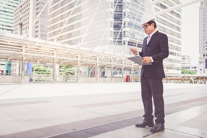 Businessman Planning Construction Project Stock Photo - Image of ...