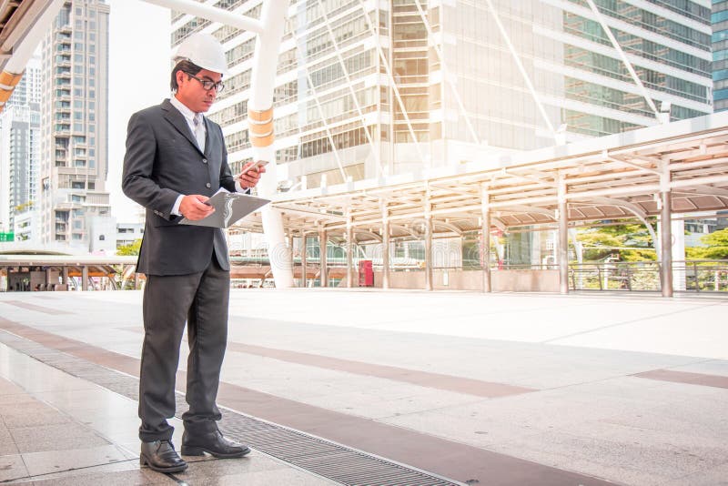 Businessman Planning Construction Project Stock Image - Image of ...