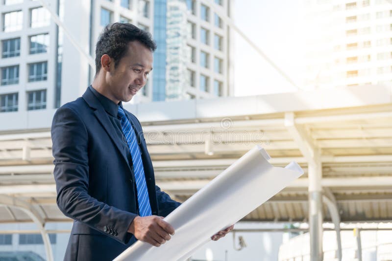 Businessman Planning Construction Project Stock Photo - Image of ...