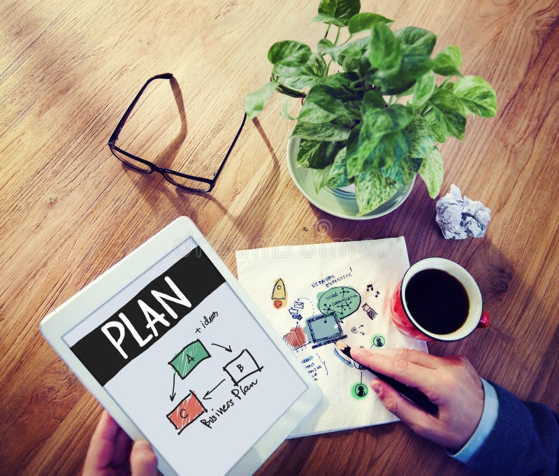 Businessman Planning for a New Business Project Stock Image - Image of ...