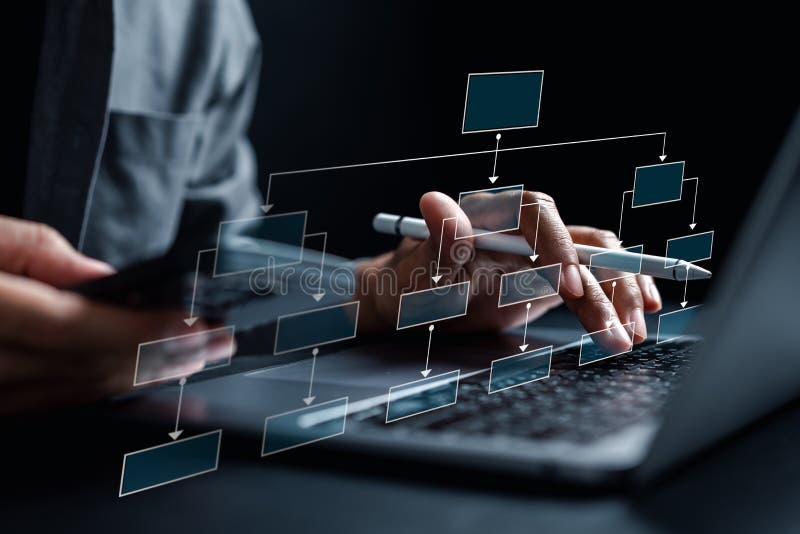 Businessman Planning Process Management Workflow. Step Scheme of ... Businessman Planning Process Management Workflow. Step Scheme of ...