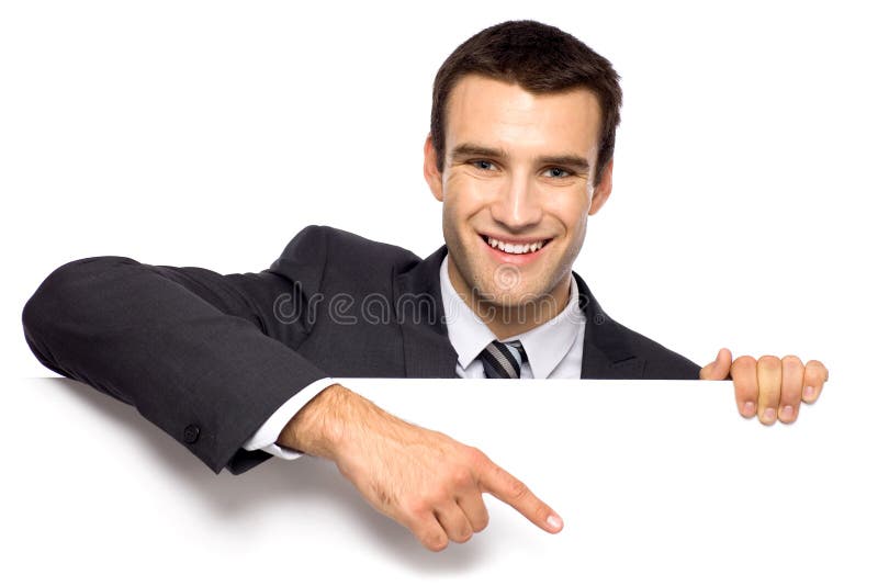 Businessman with Finger Pointing Up Stock Image - Image of businessman ...