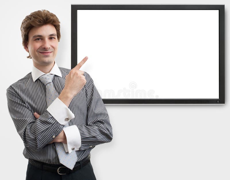 Man Pointing On Screen Of Laptop Stock Photo - Image of screen, student ...