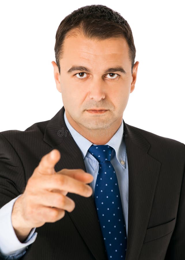 Businessman Pointing Forward Stock Image - Image of male, manager: 19649859