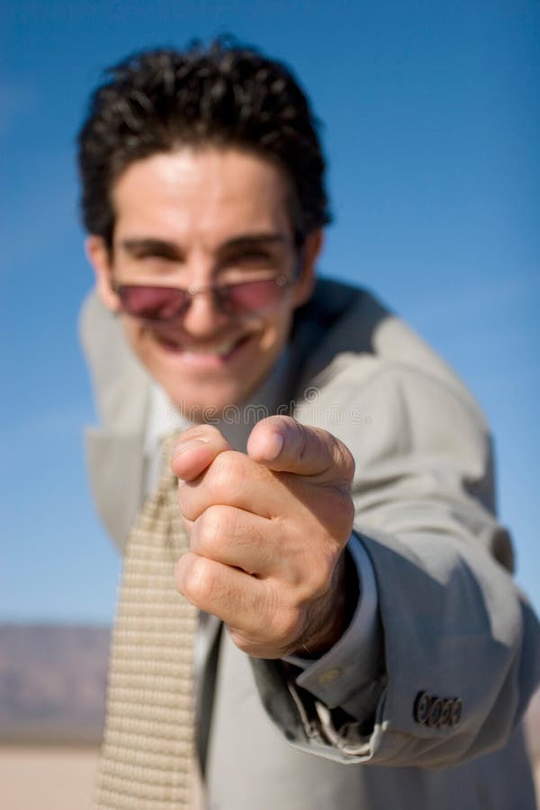 Businessman Pointing His Finger Stock Image - Image of success ...