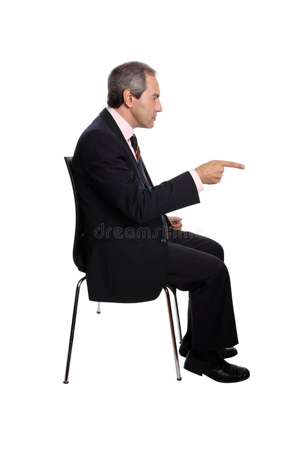 Businessman Pointing His Finger Stock Image - Image of problem, mature ...