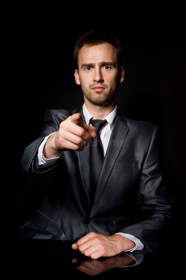 Businessman Pointing His Finger at You Stock Image - Image of ...