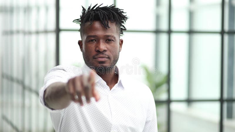 Businessman Pointing while Standing in Modern Office Stock Footage ...