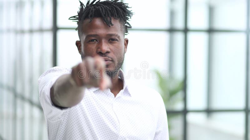 Businessman Pointing while Standing in Modern Office Stock Footage ...