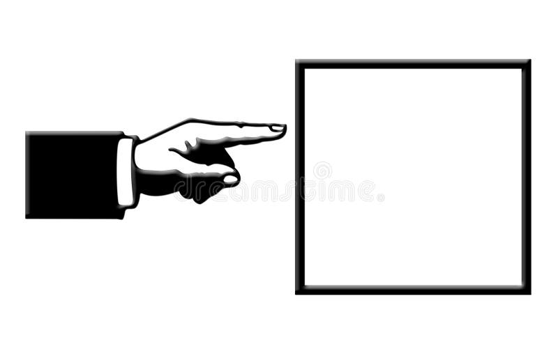 Businessman Pointing To Empty Box Stock Illustration - Illustration of ...
