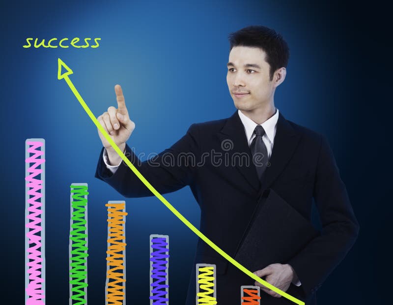 Business Man with World Map Graph Stock Image - Image of corporate ...