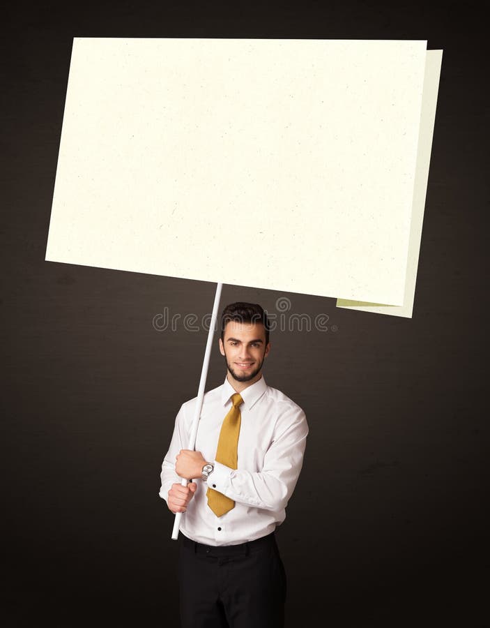 Businessman with Post-it Paper Stock Image - Image of business ...