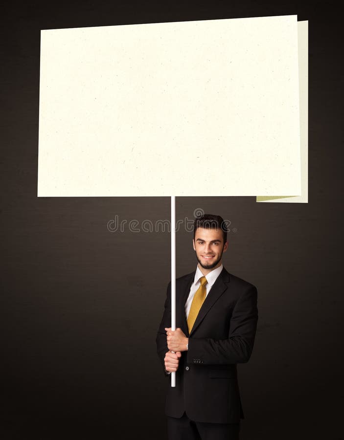 Businessman with Post-it Paper Stock Image - Image of business, note ...