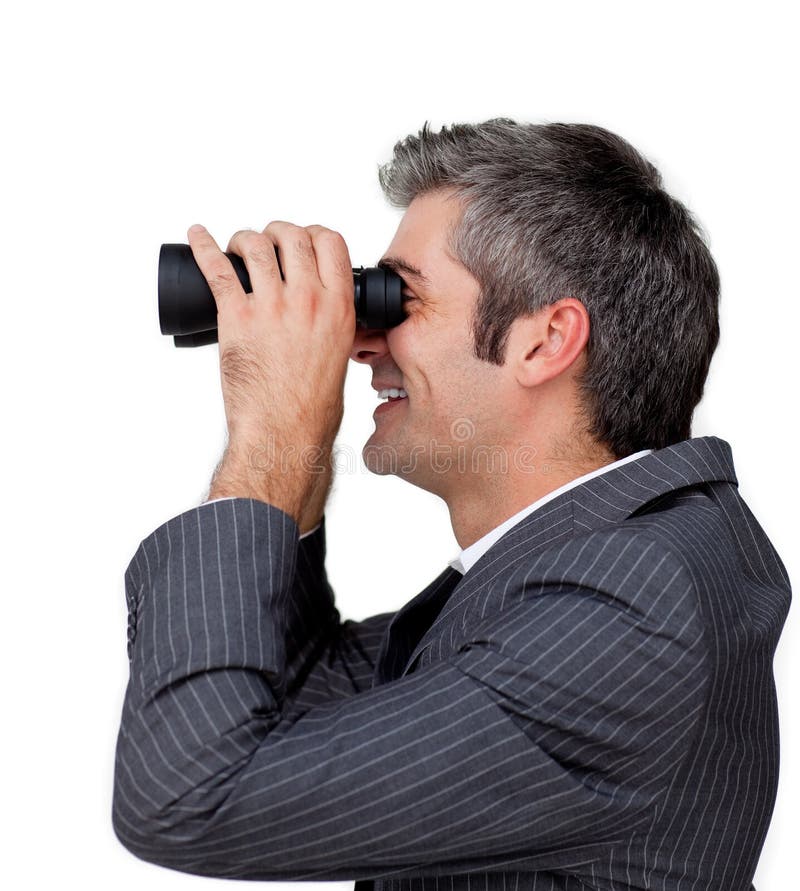 Businessman Predicting Future Success Stock Photo - Image of male ...