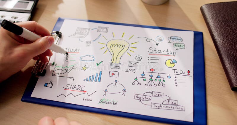 Businessman Preparing Startup Plan Paper Table Stock Photos - Free ...