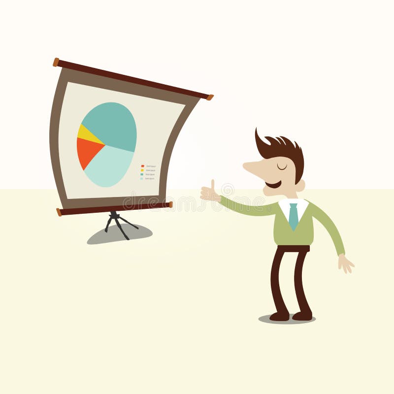Businessman Presentation Chart. Stock Vector - Illustration of ...