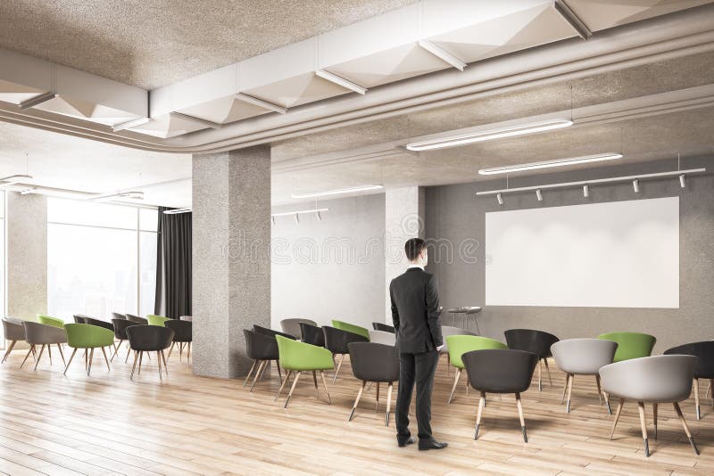 Businessman in Presentation Room Stock Photo - Image of conference ...