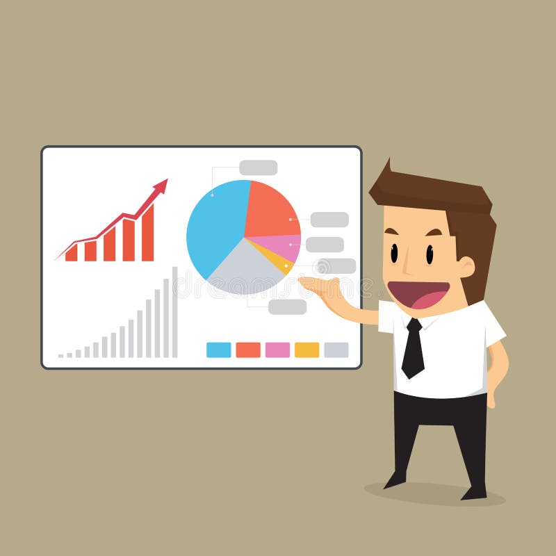 Businessman Presentation To Graph Stock Vector - Illustration of degree ...