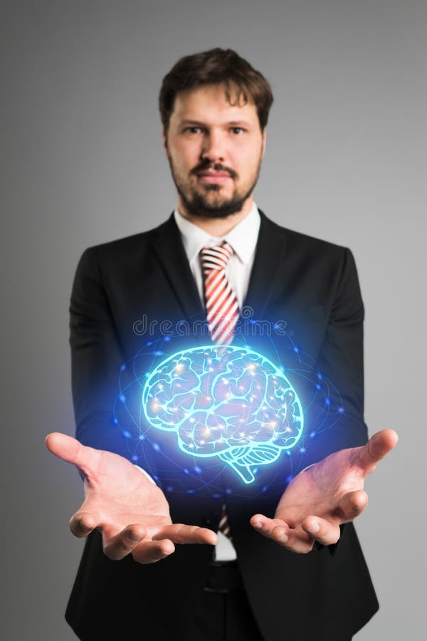 Blue Brain stock image. Image of intelligence, education - 3414545