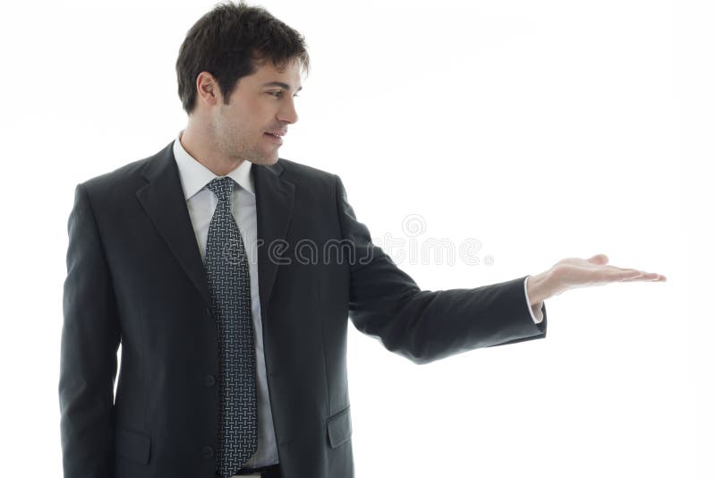 Businessman Presenting Product Stock Photo - Image of businessman, hand ...