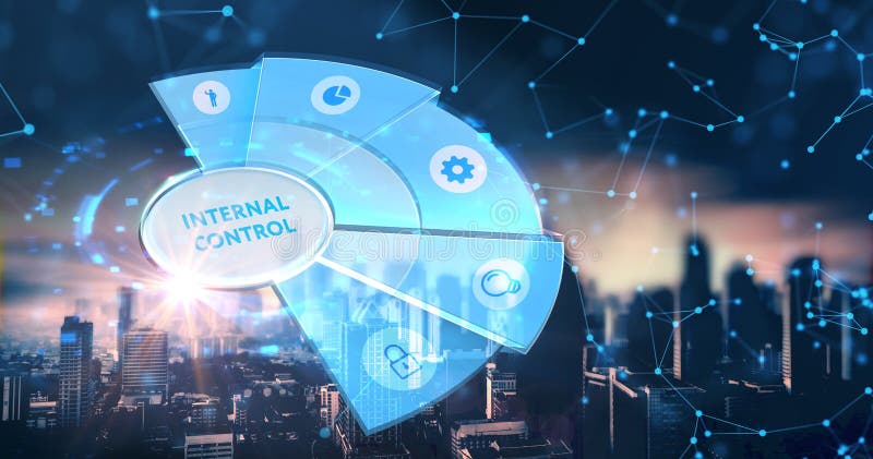 IC, Internal Control. Concept with Keyword, People and Icons. Flat ...