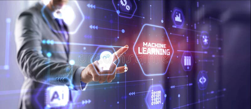 Machine Learning. New Technology 2023 City Background Stock Photo ...