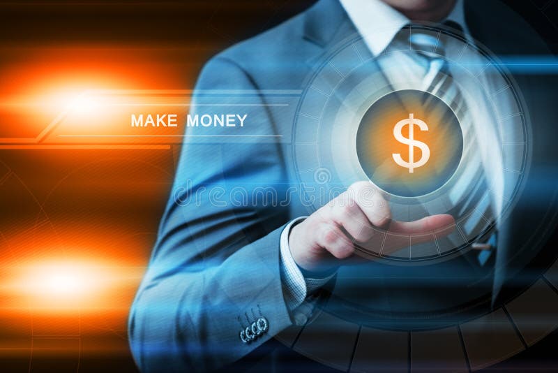 Businessman Pressing Button Virtual Screens Stock Photo - Image of ...