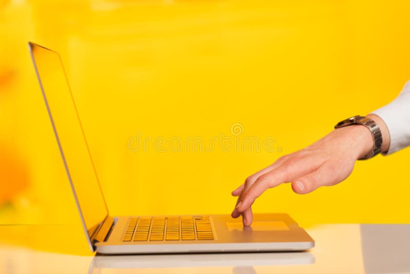 Businessman with a Computer Monitor Head Stock Image - Image of person ...