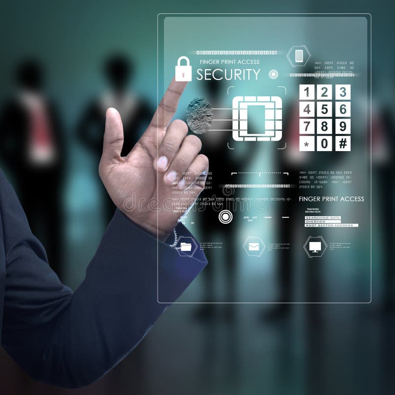 Businessman Pressing Virtual Buttons Stock Photo - Image of choice ...