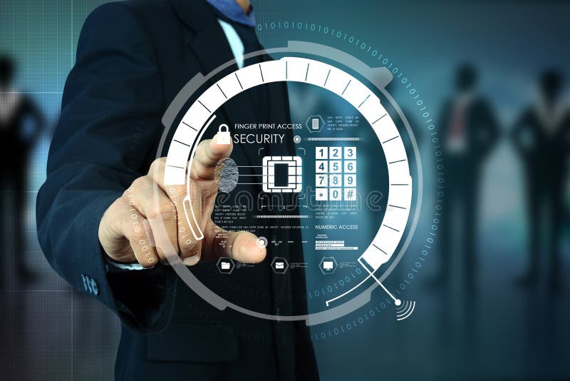 Businessman Pressing Virtual Buttons Stock Photo - Image of choice ...