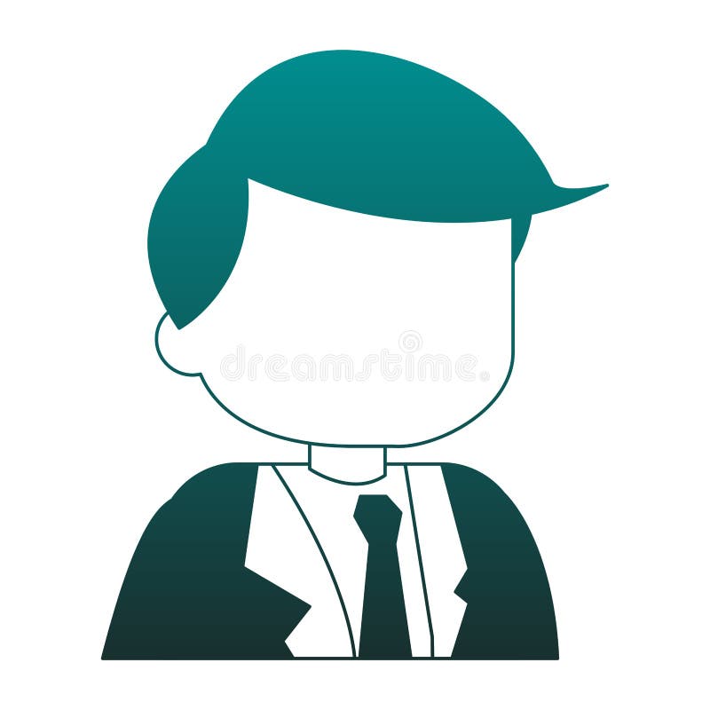 Businessman Profile Avatar Blue Lines Stock Vector - Illustration of ...