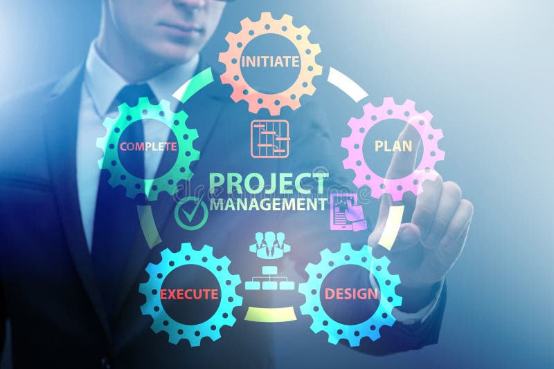 Businessman in Project Management Different Phases Stock Image - Image ...