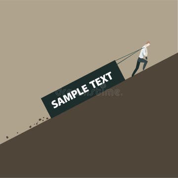 Businessman is Pulling a Heavy Load Stock Vector - Illustration of ...