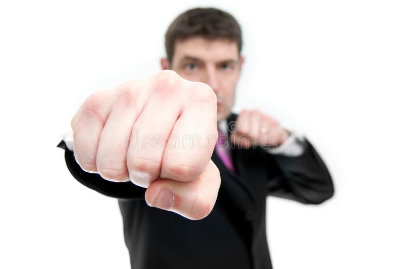 Businessman Punching Towards Camera Stock Photos - Free & Royalty-Free ...