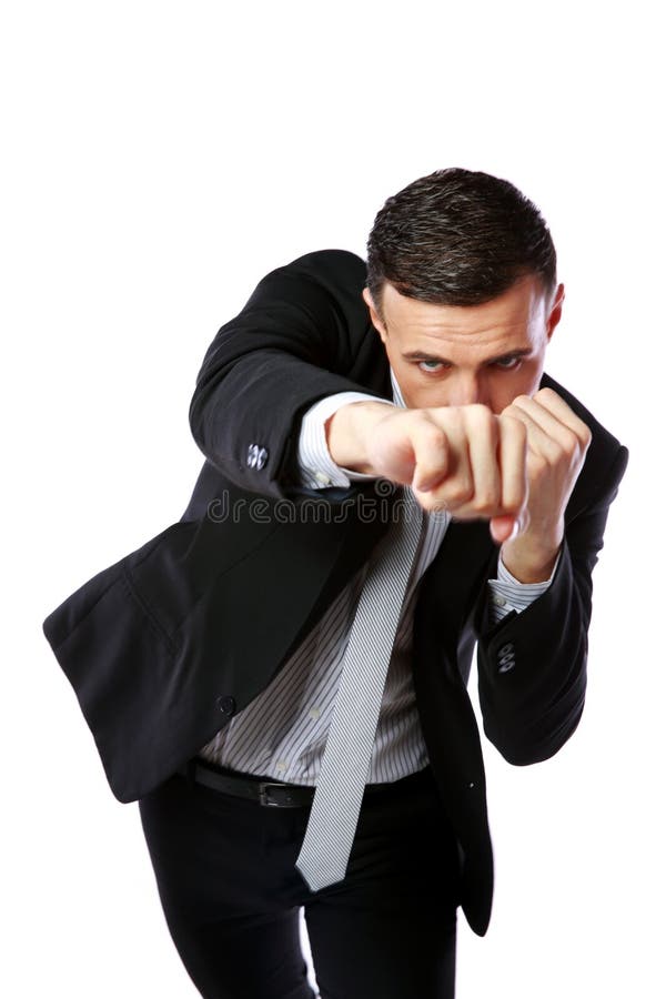 Businessman punch stock image. Image of necktie, people - 39390879