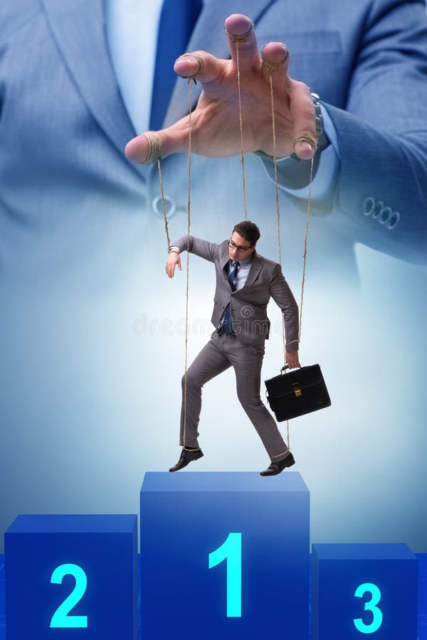 The Businessman Puppet Being Manipulated by Boss Stock Image - Image of ...