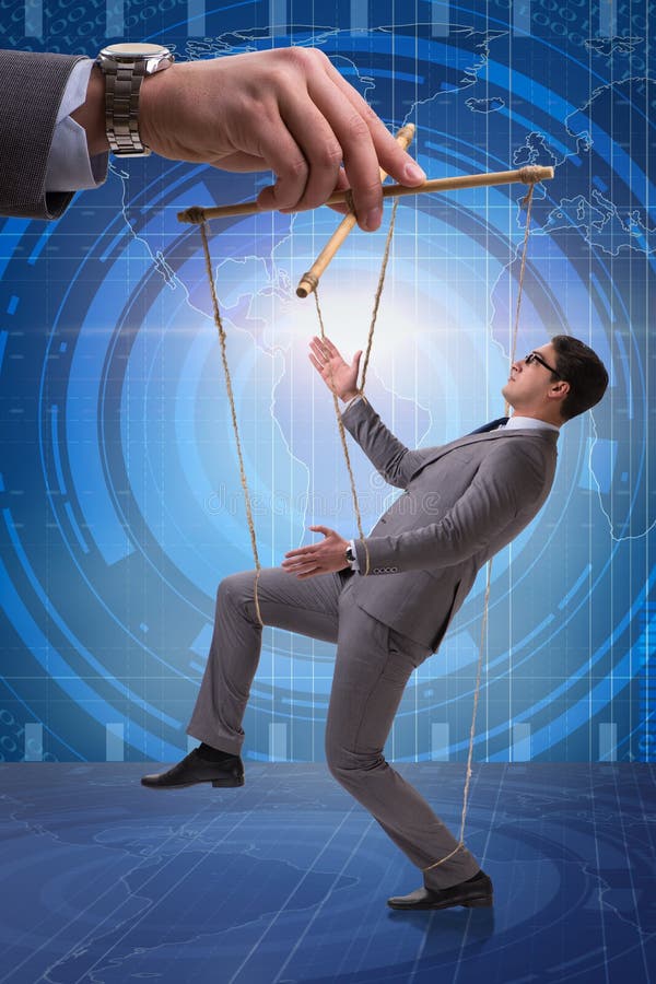 The Businessman Puppet Being Manipulated by Boss Stock Image - Image of ...