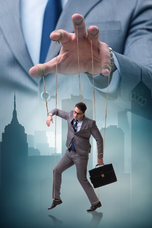 The Businessman Puppet Being Manipulated by Boss Stock Photo - Image of ...