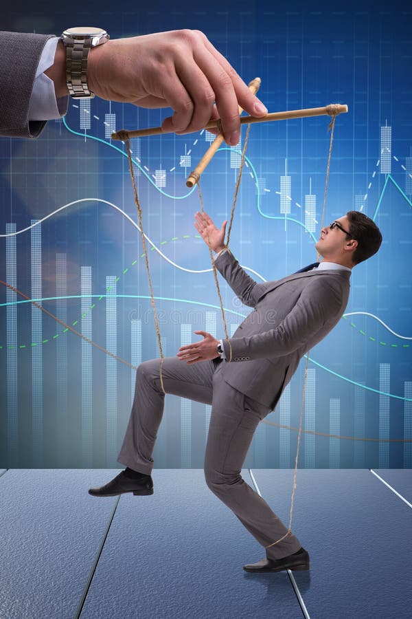 The Businessman Puppet Being Manipulated by Boss Stock Photo - Image of ...