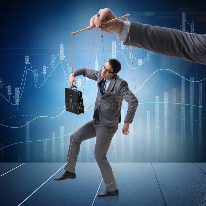 The Businessman Puppet Being Manipulated by Boss Stock Photo - Image of ...