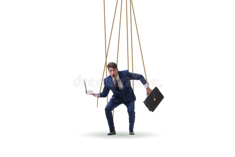 Businessman Puppet Being Manipulated by Ropes Stock Photo - Image of ...