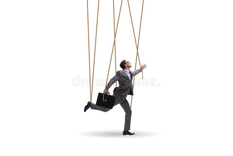 Businessman Puppet Being Manipulated by Ropes Stock Image - Image of ...